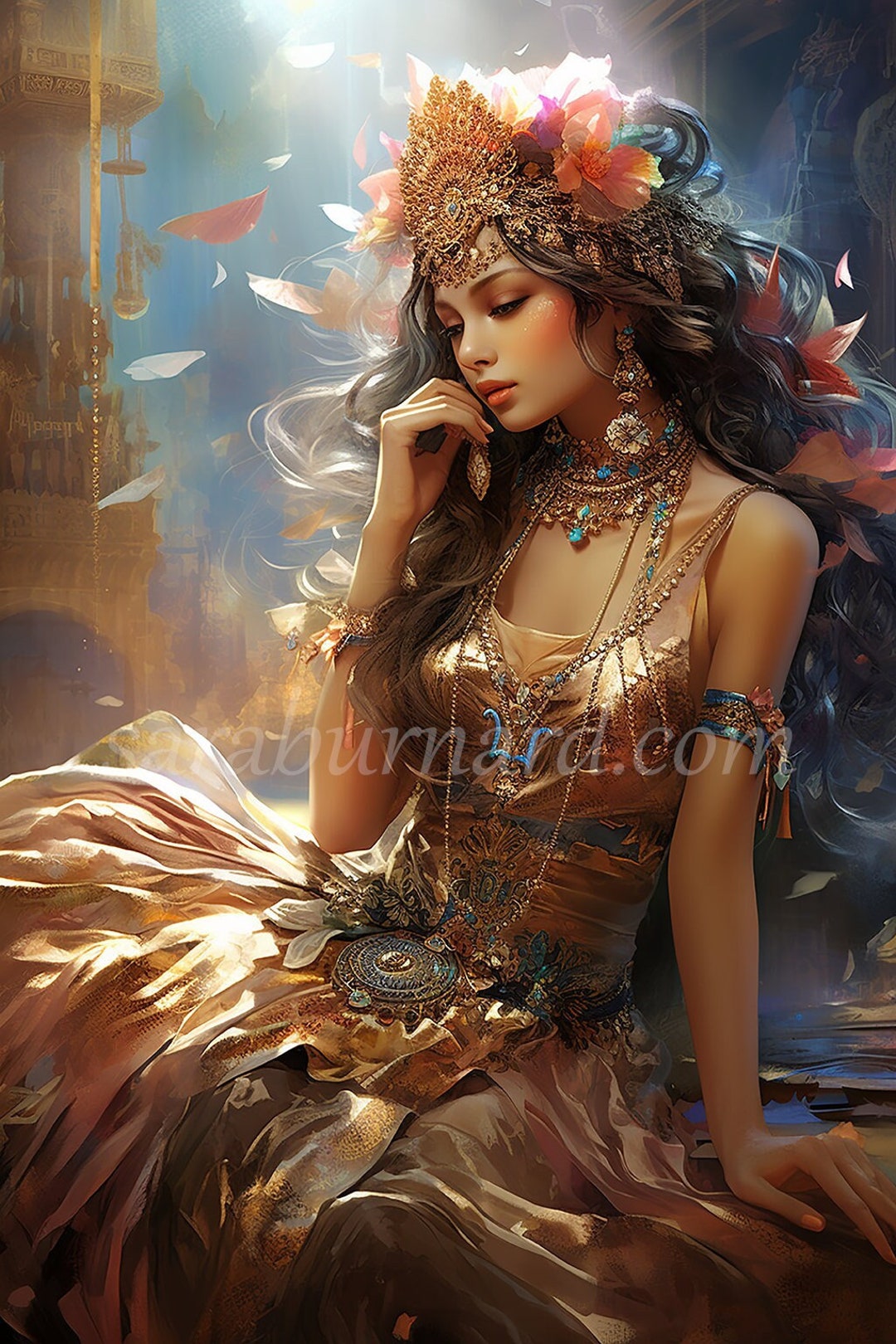 Gypsy Princess Digital Download Fantasy AI Art Print Printable Poster ...