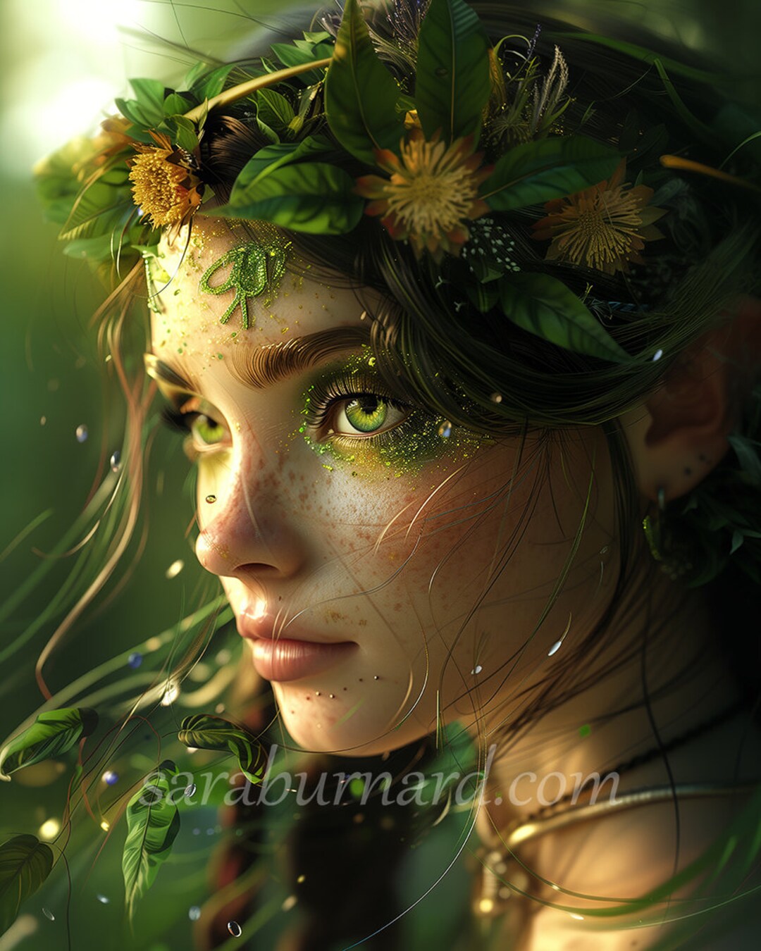 Forest Nymph Digital Download Fantasy AI Art Print Printable Poster ...