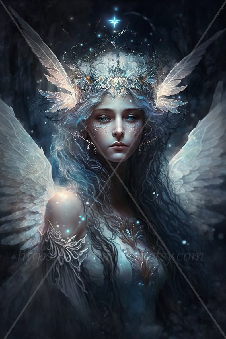 Fairy Digital Download Angelic Fantasy AI Art Print - Etsy