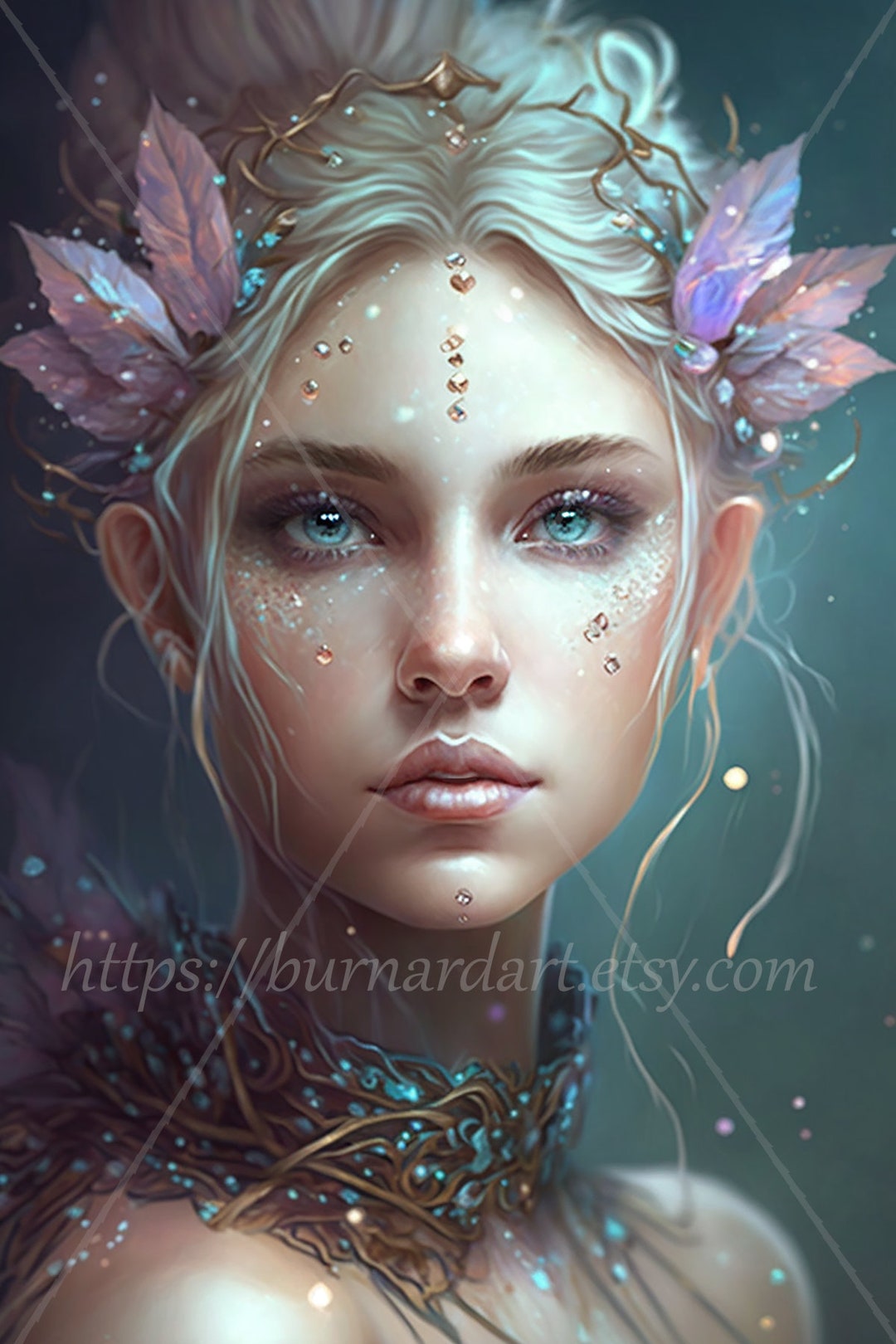 Bejeweled Pixie Girl Digital Download - Pixies Fantasy Avatar - AI Art ...