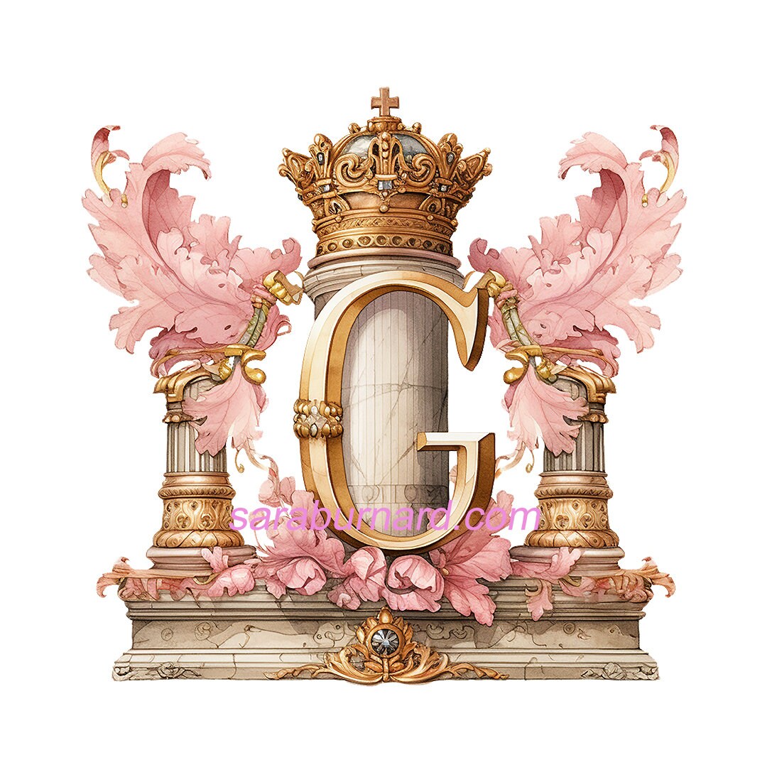G Capital Letter Digital Download - Transparent Background PNG Pink ...