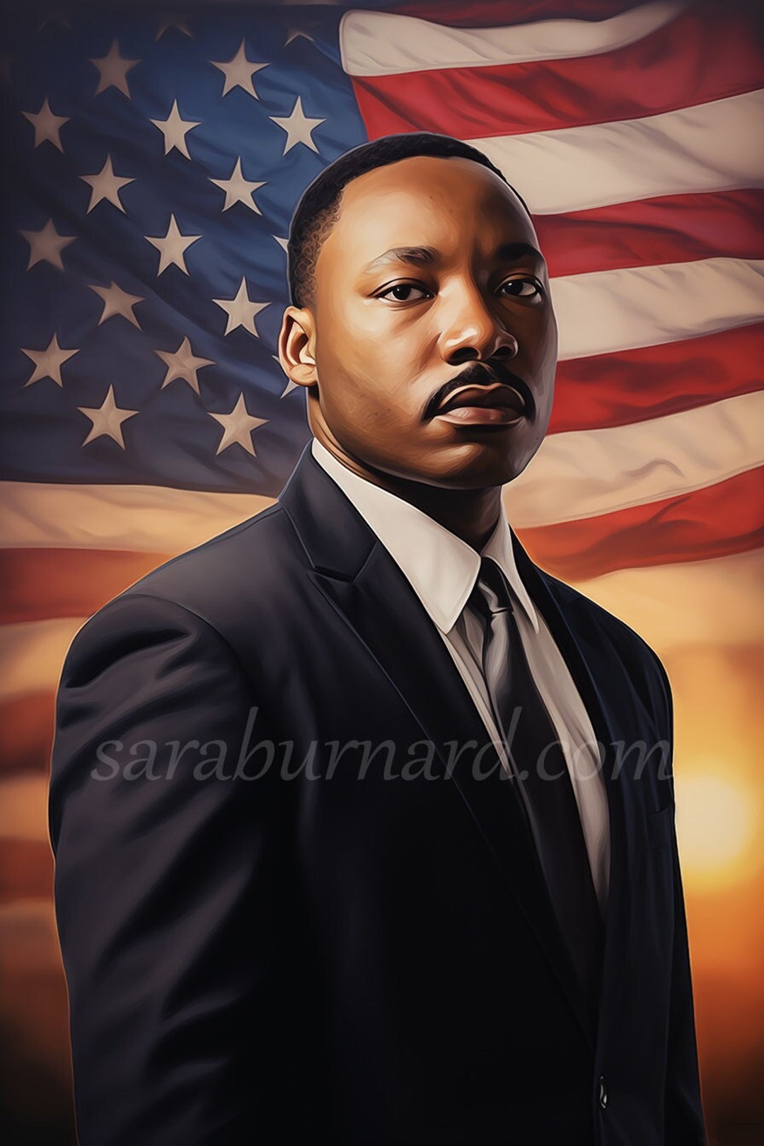 Martin Luther King Jr Digital Download - Portrait MLK Day - Baptist ...