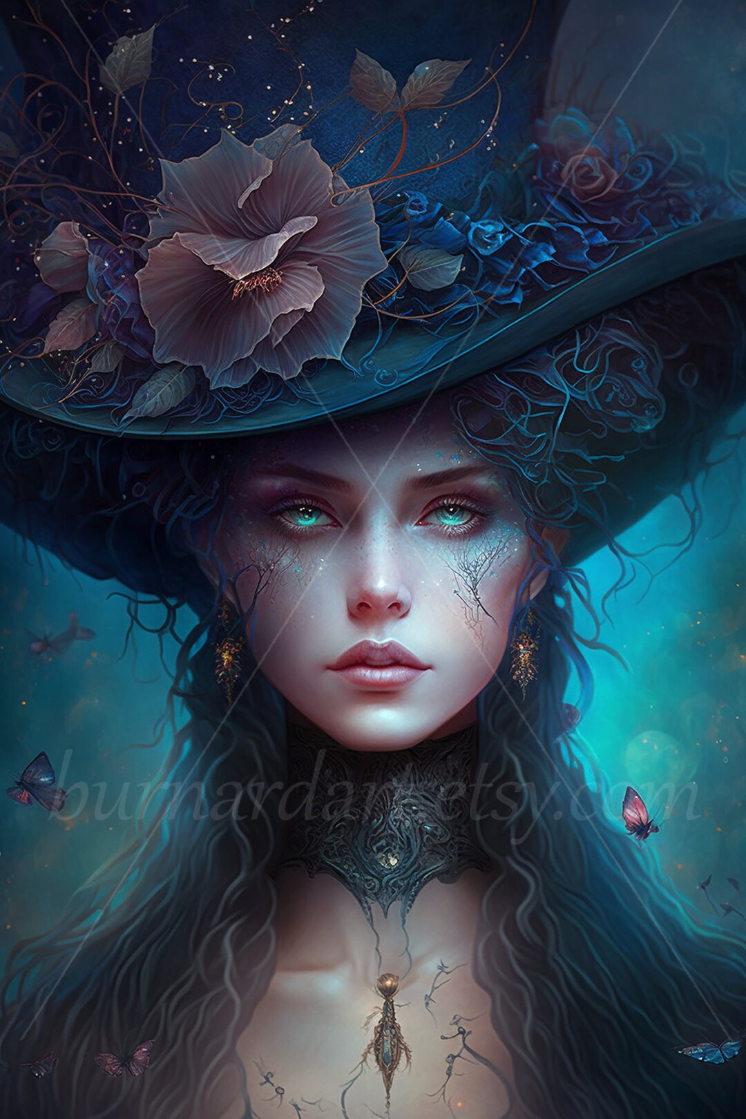 Celestial Woman Digital Download - With Beautiful Big Hat - AI ...