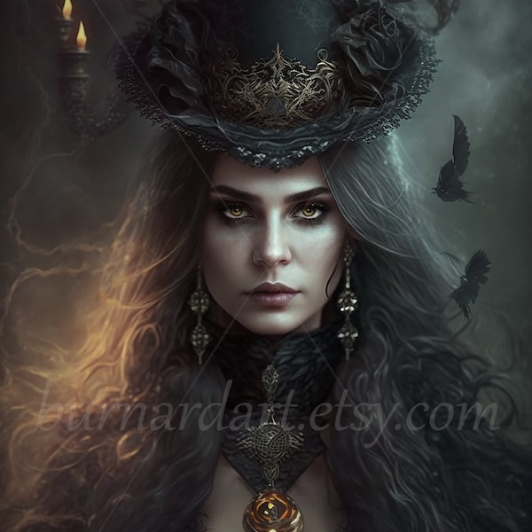 Gothic Woman Art - Etsy