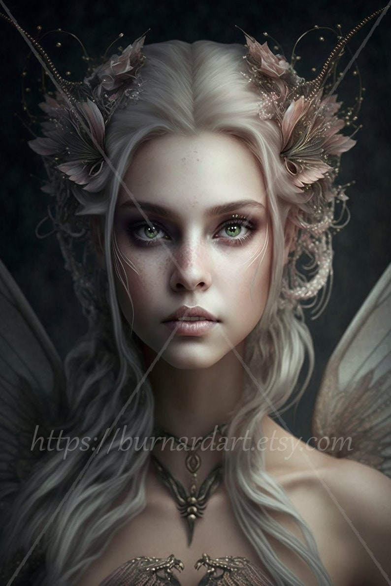 Fairy Digital Download Angelic Fantasy AI Art Print - Etsy