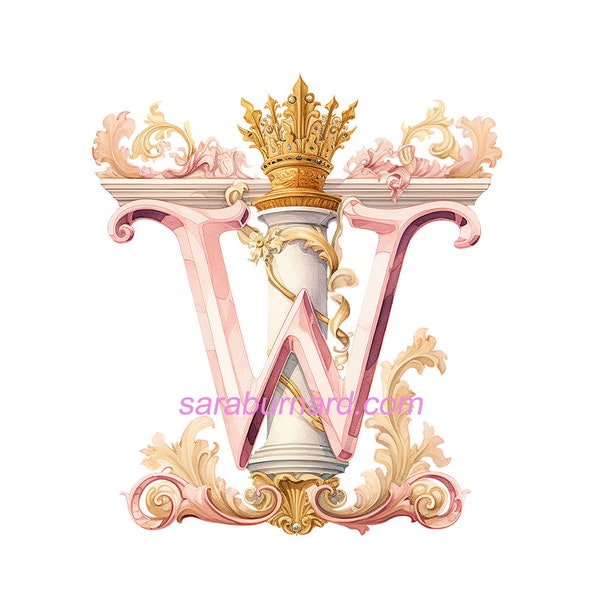 Letter W Monogram - Etsy