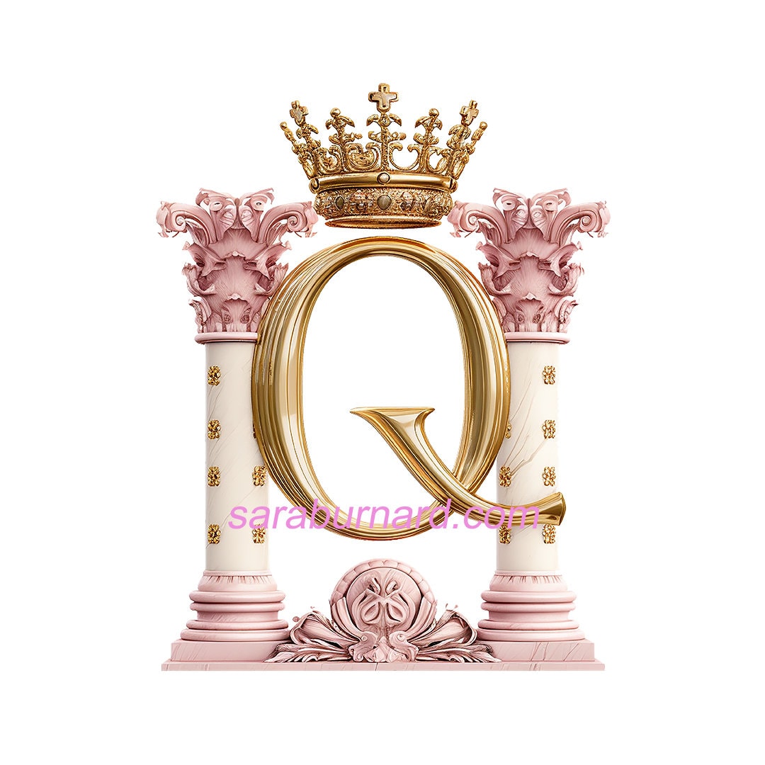 Q Capital Letter Digital Download - Transparent Background PNG Pink ...