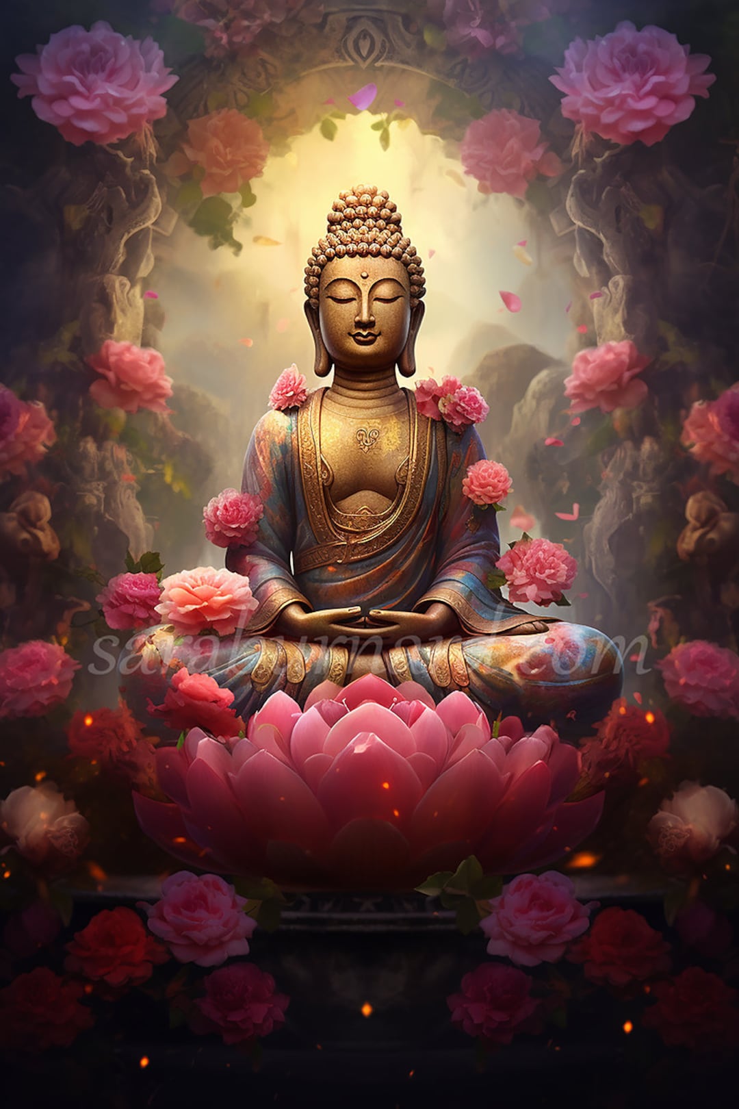 Buddha Digital Download - Buddhism Siddhartha Gautama - AI Art Print ...