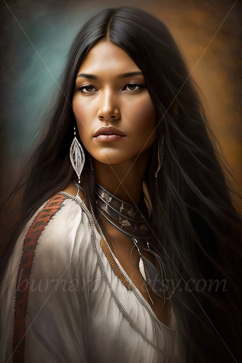 Muskogee Creek Native American Woman Digital Download AI - Etsy