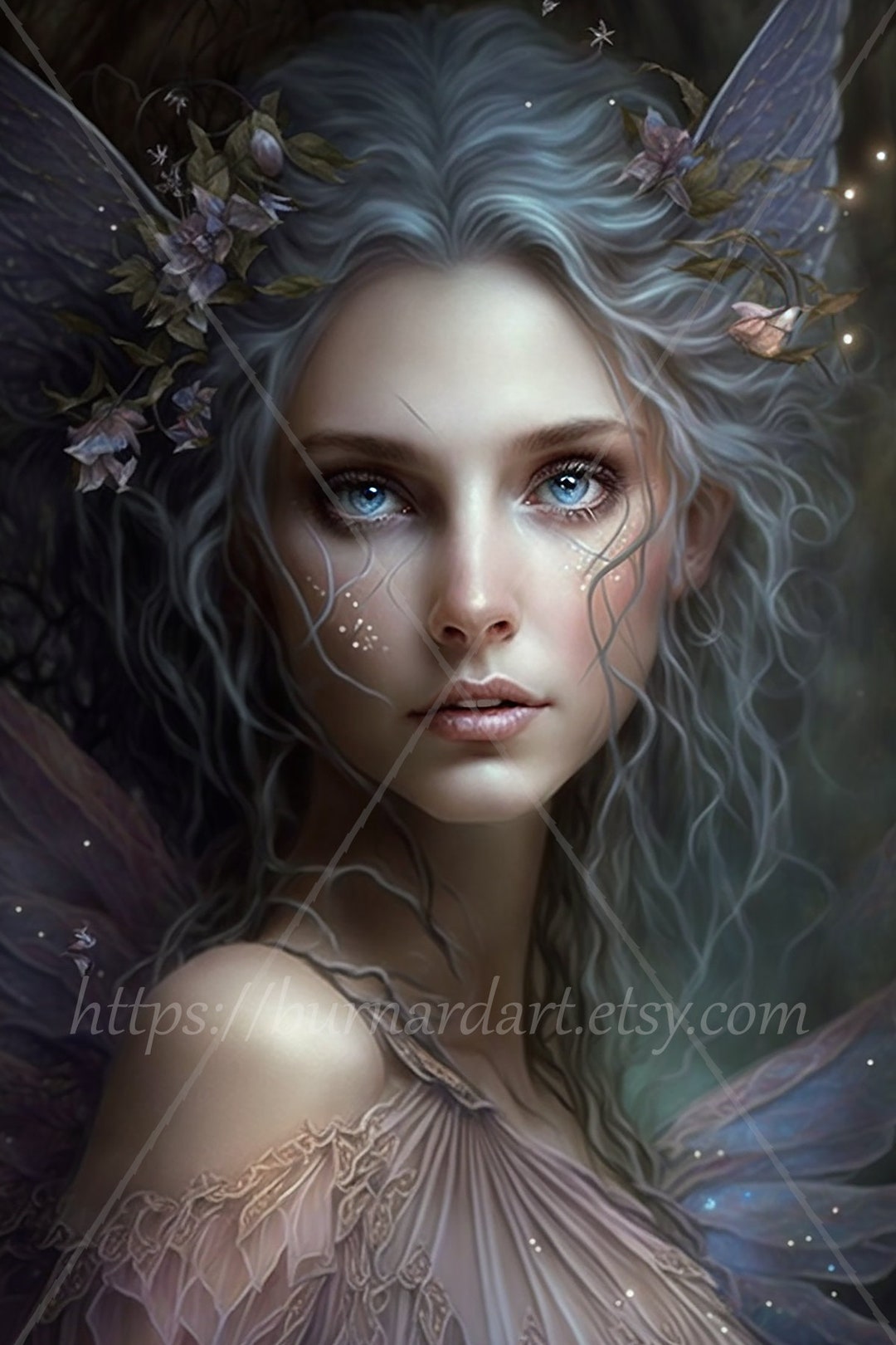 Fairy Digital Download - Angelic Fantasy - AI Art Print Printable Image ...