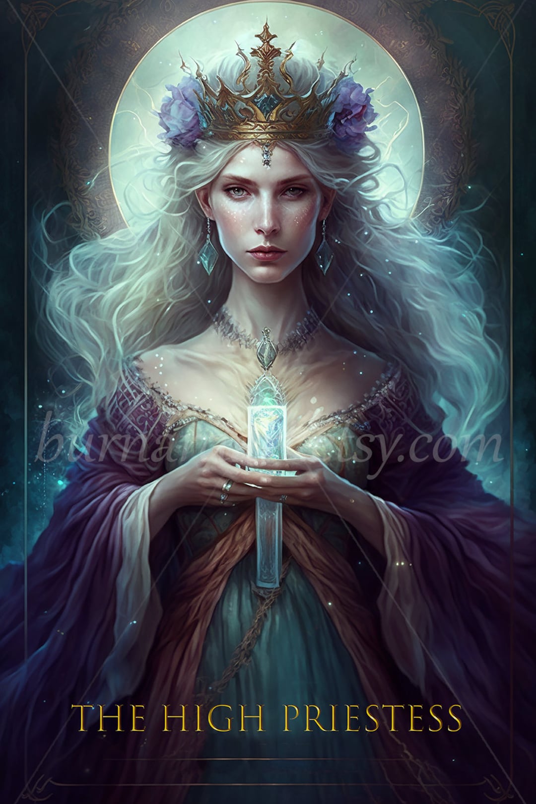 The High Priestess Digital Download - Major Arcana of the Tarot - AI ...