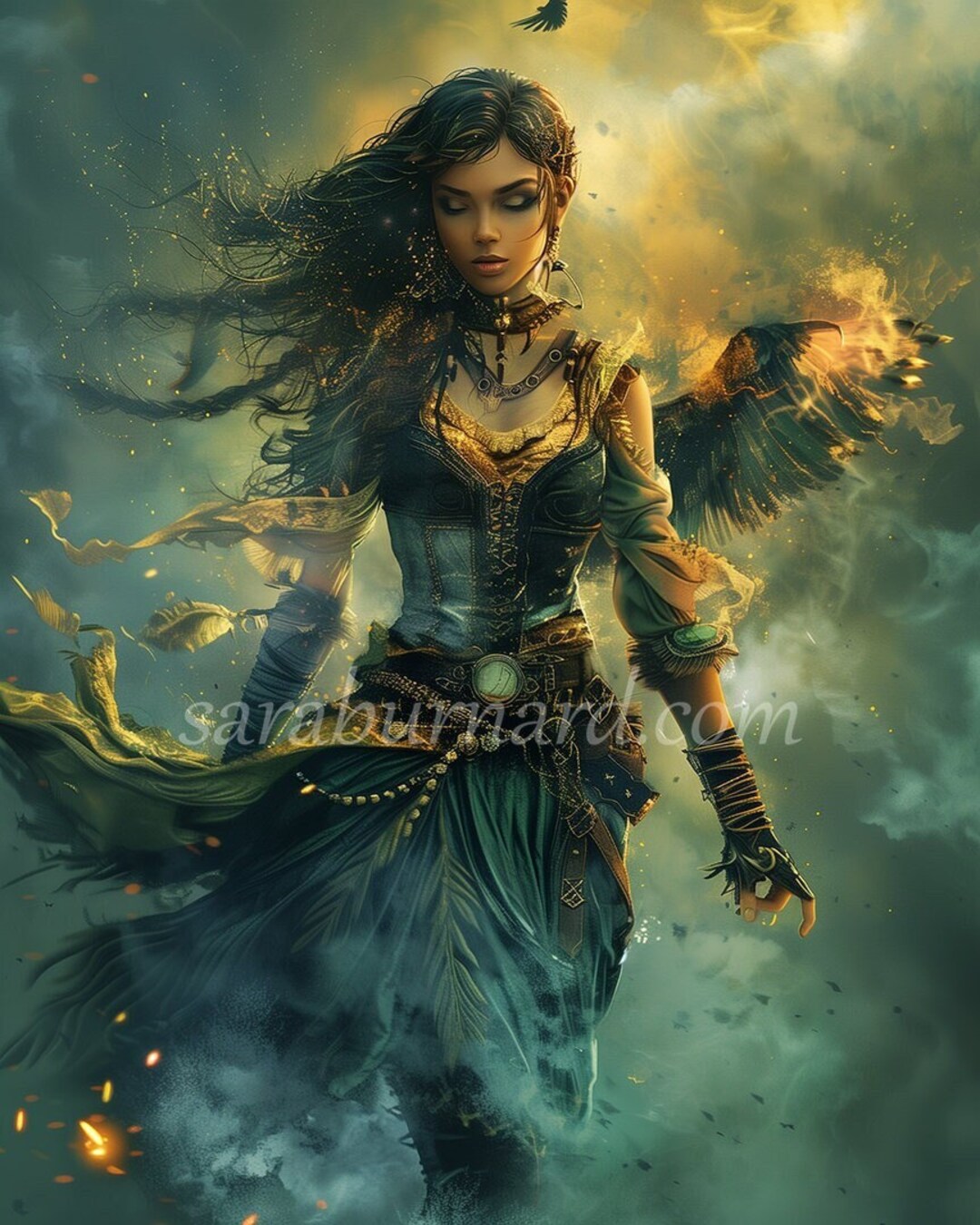 Goddess of Air Digital Download - Elements Astrology - Fantasy Portrait ...