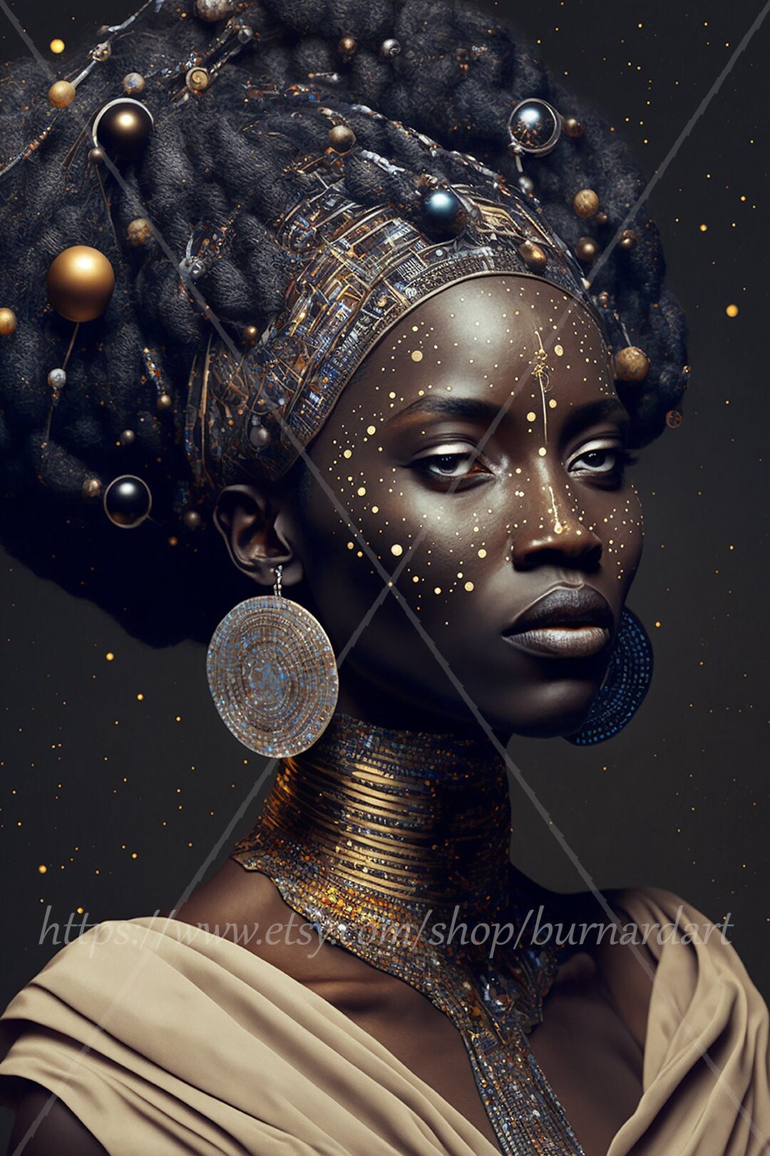 Digital Download - Celestial African Woman Ethereal Spiritual - AI ...