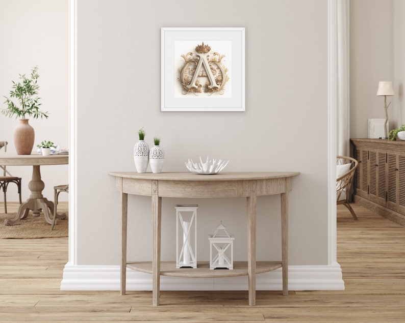 Digital Download - Letter N Crown on Whitish Background Alphabet ...