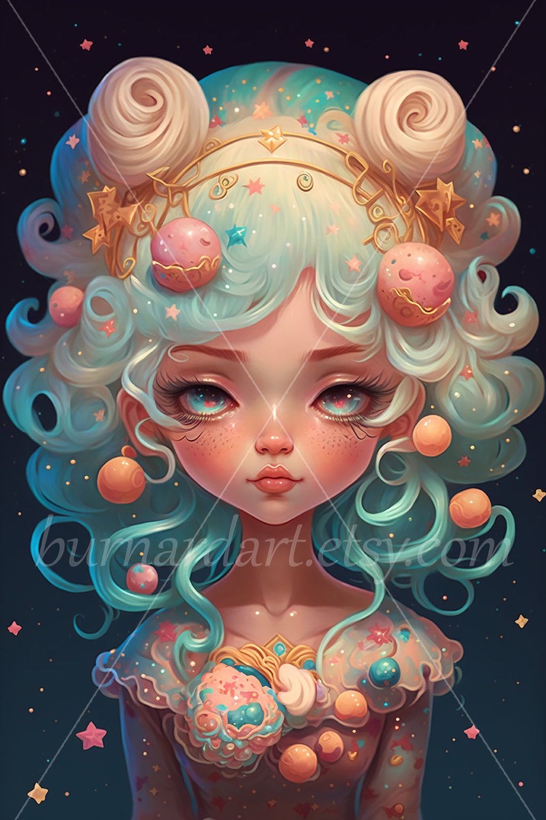 Cancer Anime Digital Download - Astrology Zodiac Kawaii Japanese - Sun ...