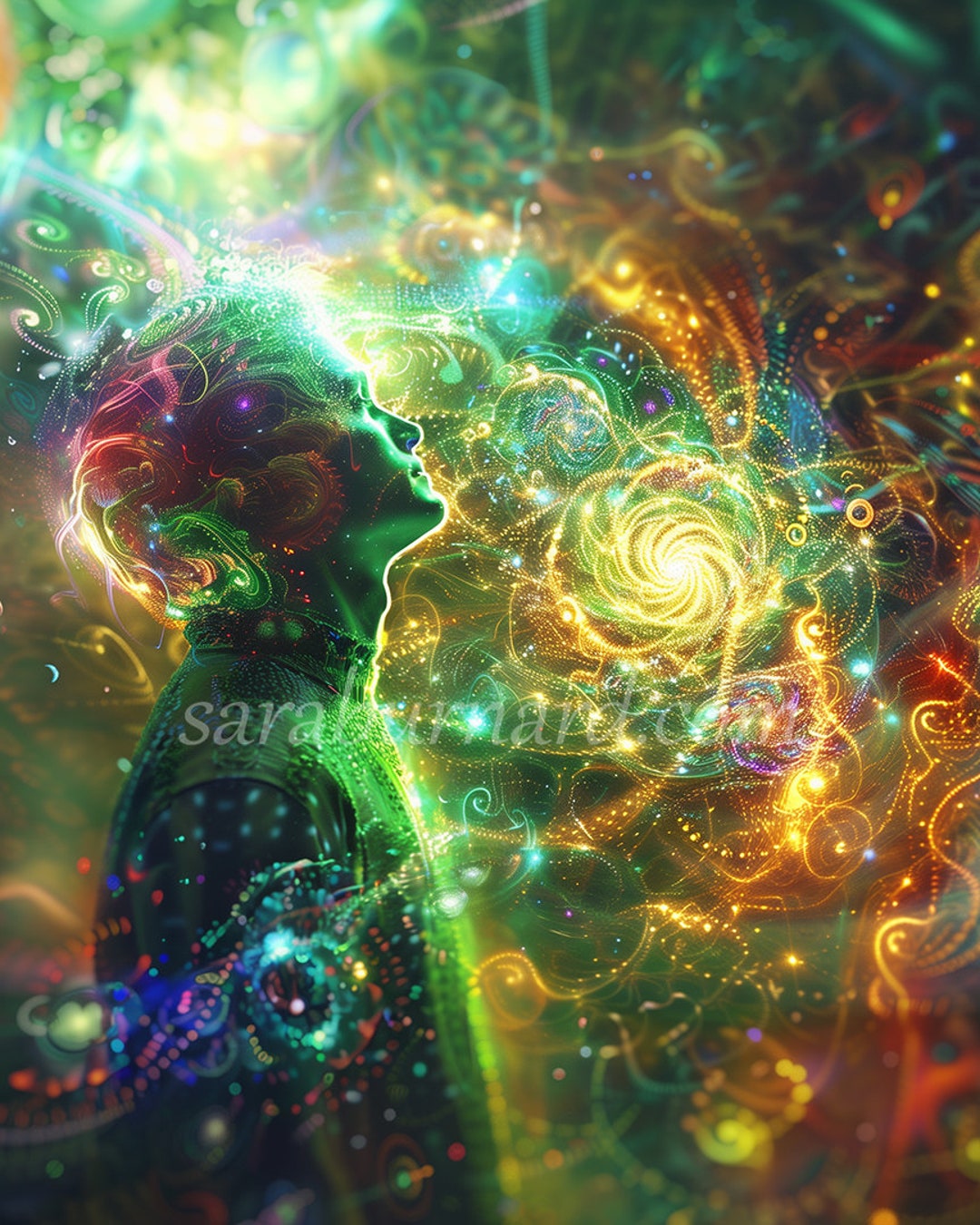 Unified Field Theory Digital Download of Consciousness Electromagnetic Life Force Atman AI Art ...