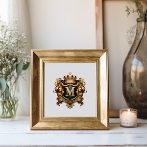 Letter M With Crown PNG & JPG Bundle of 4 Digital Downloads ...