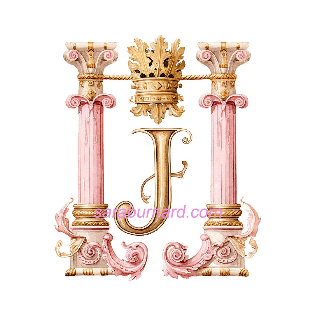 J Capital Letter Digital Download - Transparent Background PNG Pink ...