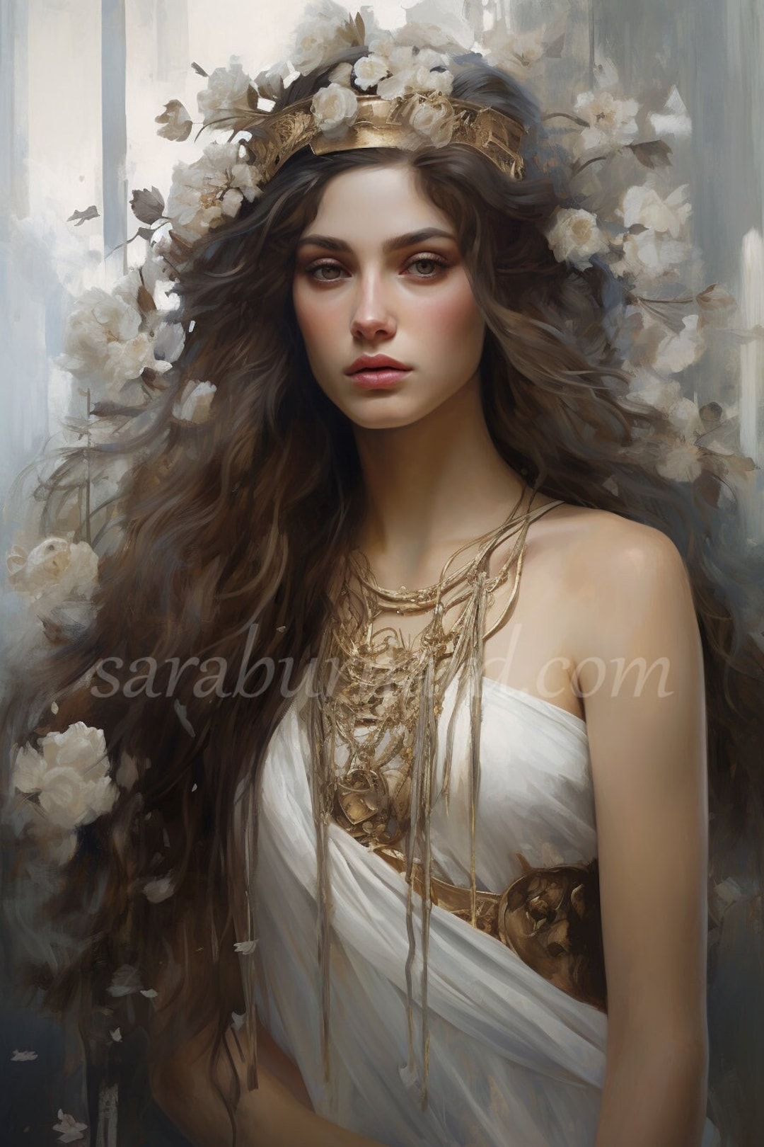 Hedone Digital Download - Goddess of Pleasure - Greek Mythology - AI Art Print Printable Poster ...