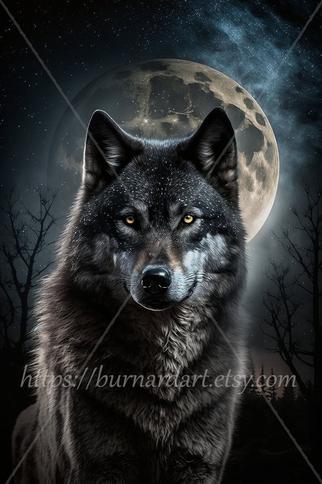 Full Moon Wolf Wallpaper