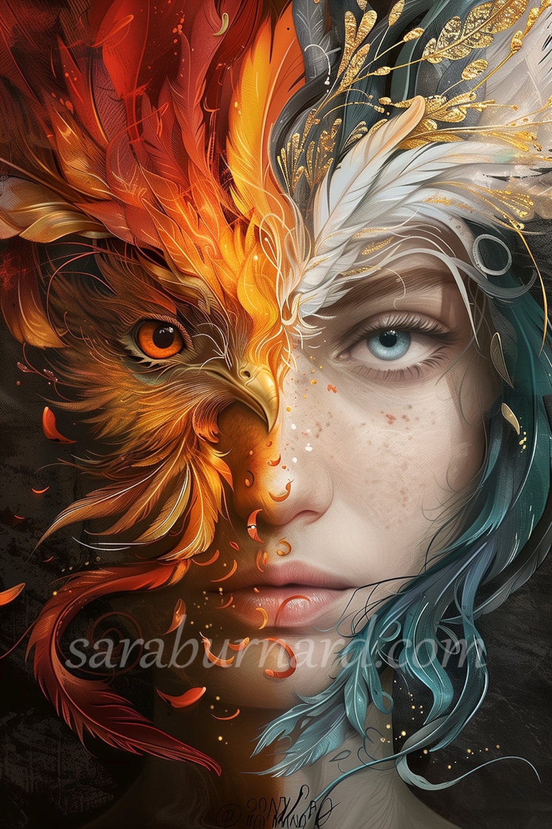 Phoenix Woman Digital Download - Symbol of Immortality Hope - Rise of ...