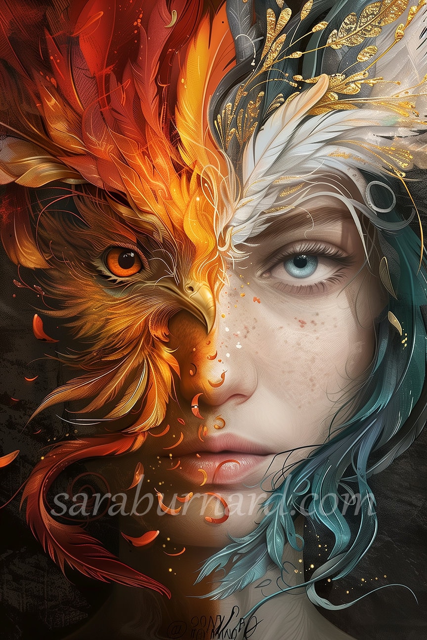 Phoenix Woman Digital Download - Symbol of Immortality Hope - Rise of ...