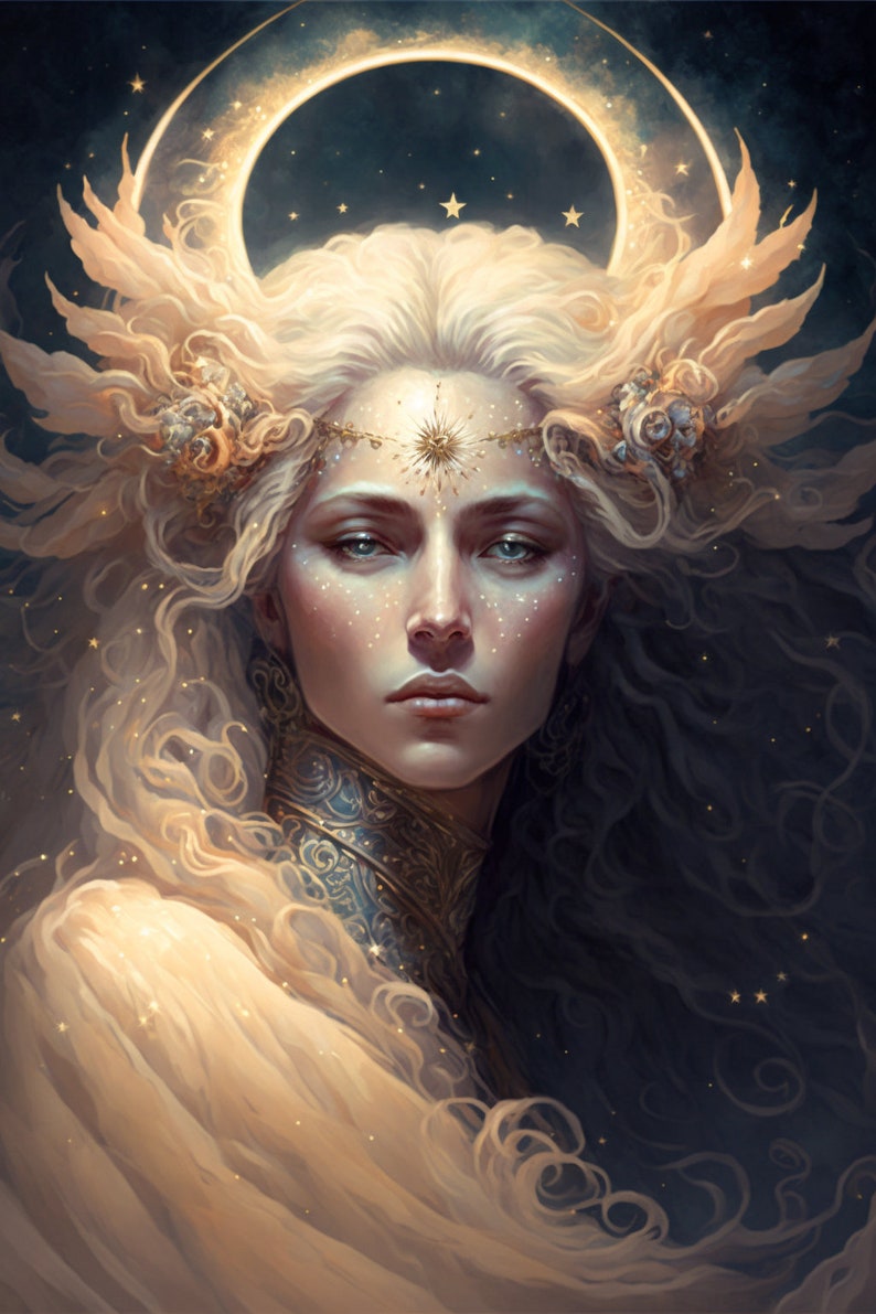 Digital Download Celestial Woman Ethereal Spiritual AI - Etsy