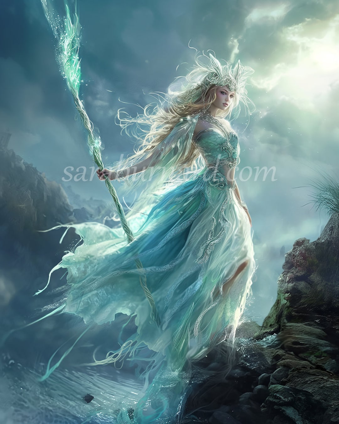 Goddess of Air Digital Download Elements Astrology Fantasy AI Generated ...