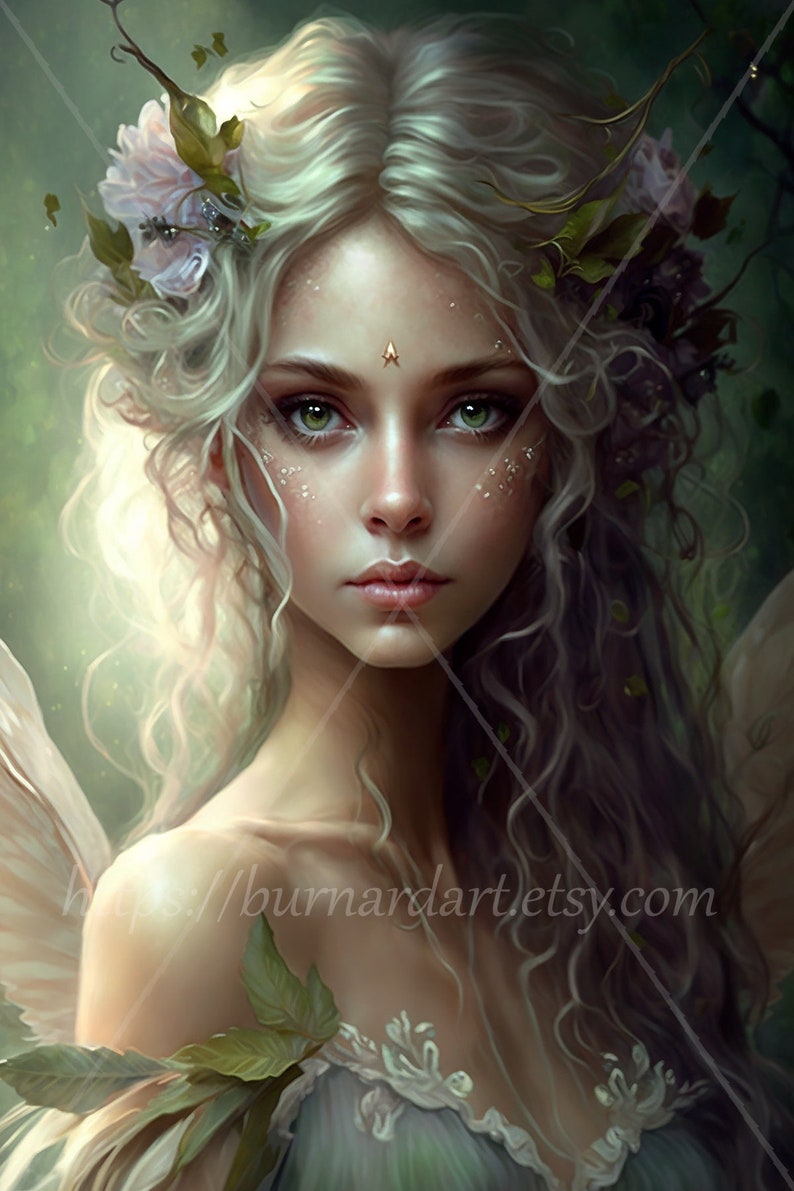 Fairy Digital Download Angelic Fantasy AI Art Print - Etsy