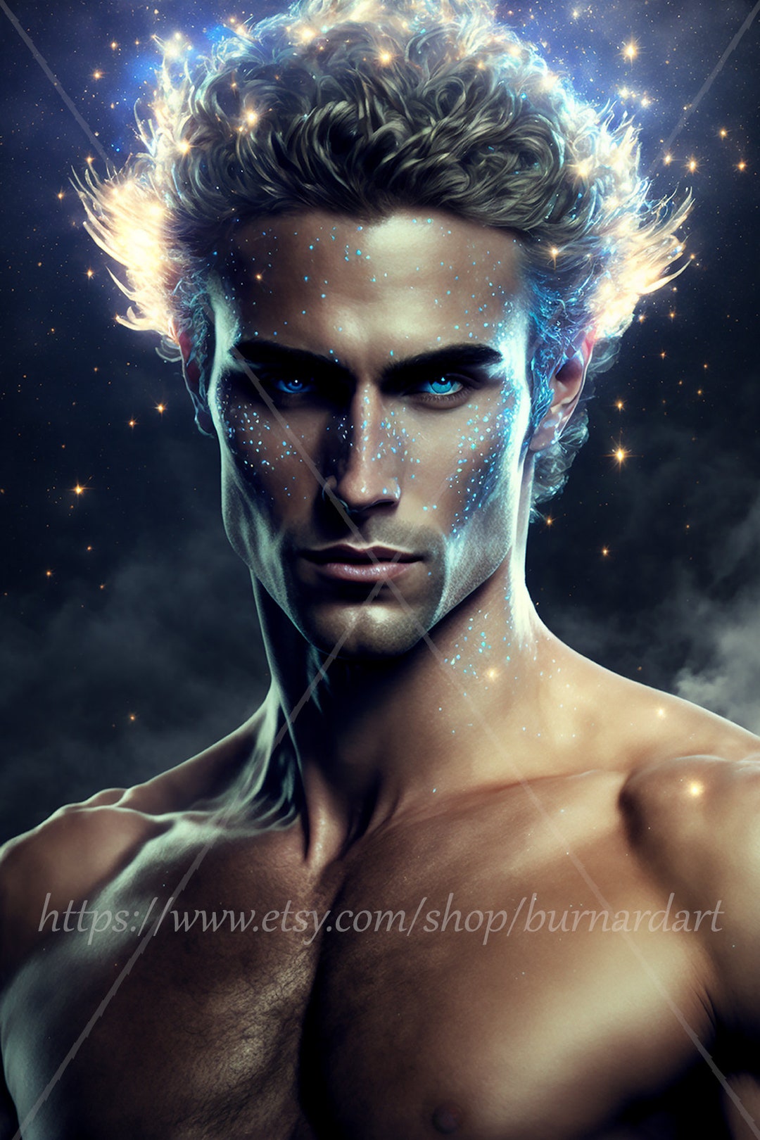 Digital Download Celestial Man Intuitive Spiritual Enlightened Ethereal ...