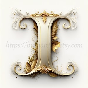 Digital Download - Letter I Crown on Whitish Background Alphabet ...