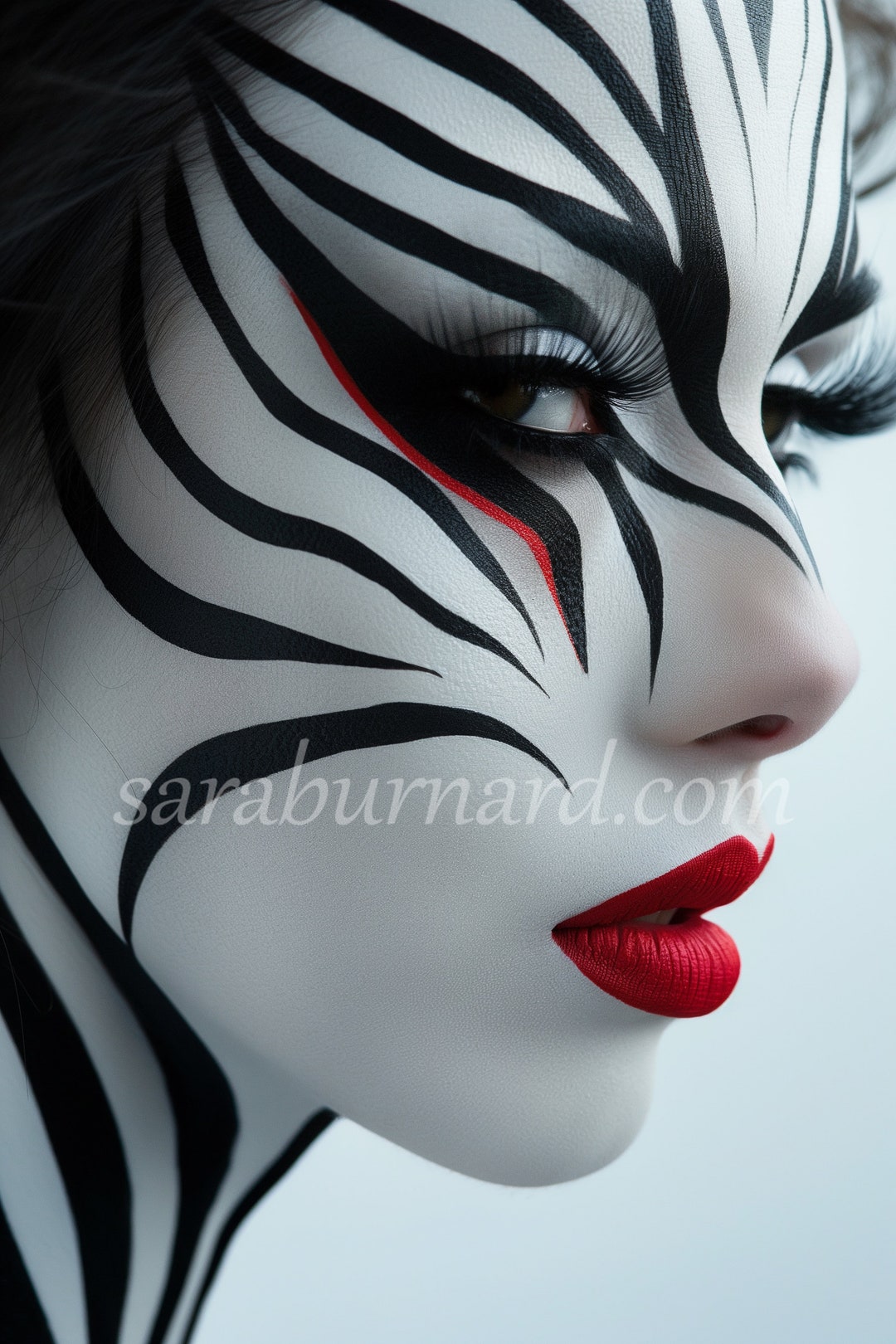 Zebra Woman Digital Download - Animal Fantasy - AI Art Print Printable ...