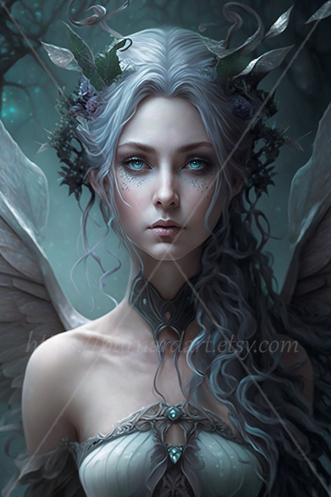 Dark Fairy Digital Download Gothic Fantasy AI Art Print - Etsy