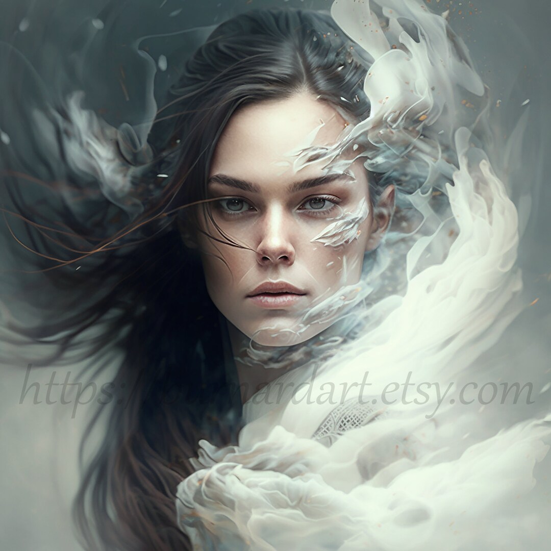 Digital Download - Astrology Zodiac Ethereal Woman With Air Element ...