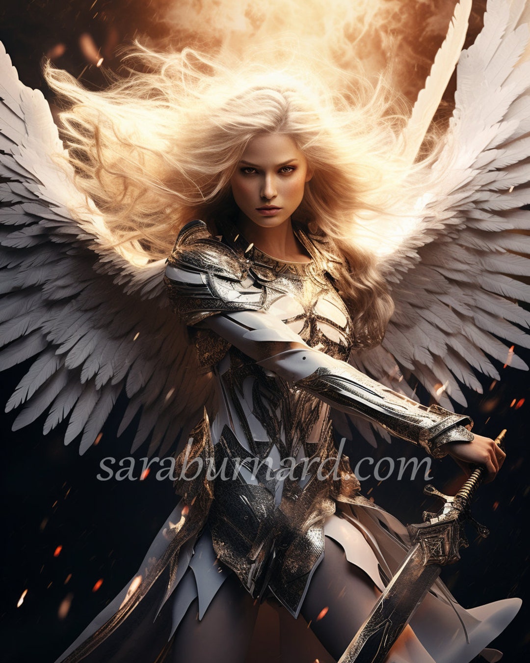 Valkyrie Digital Download Scandinavian Mythology Warrior With Wings ...