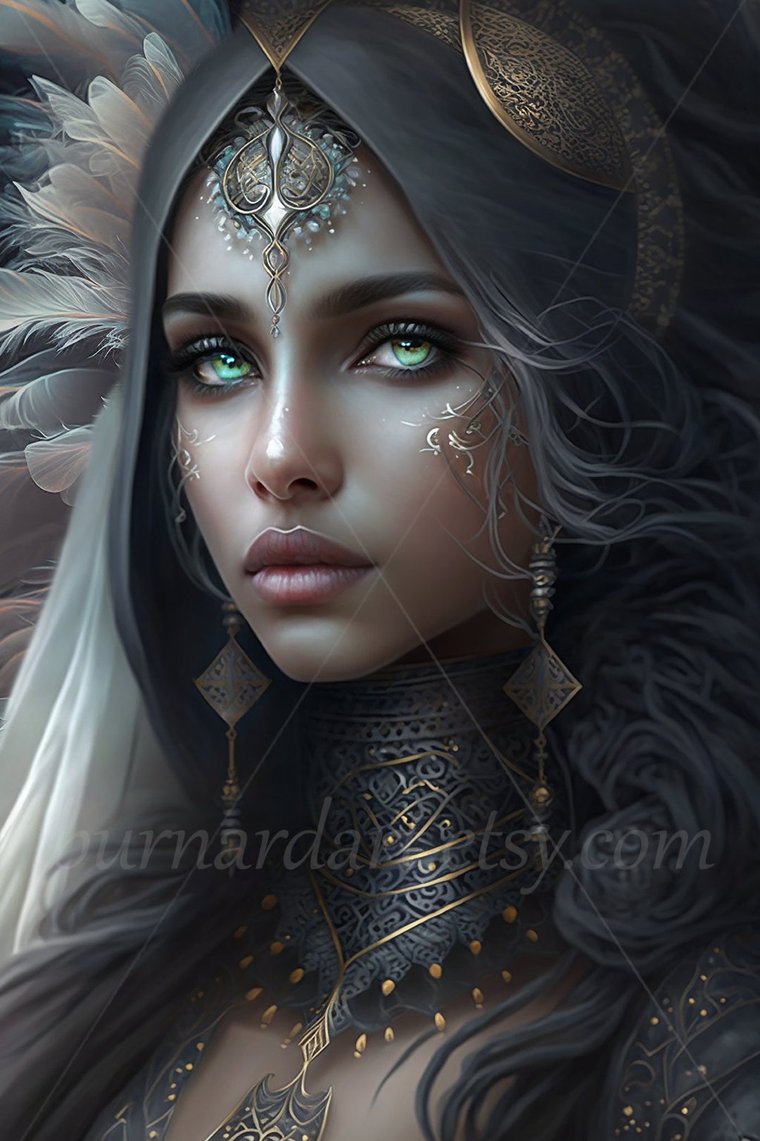 Arabian Princess Digital Download Fantasy AI Art Print Printable Poster ...
