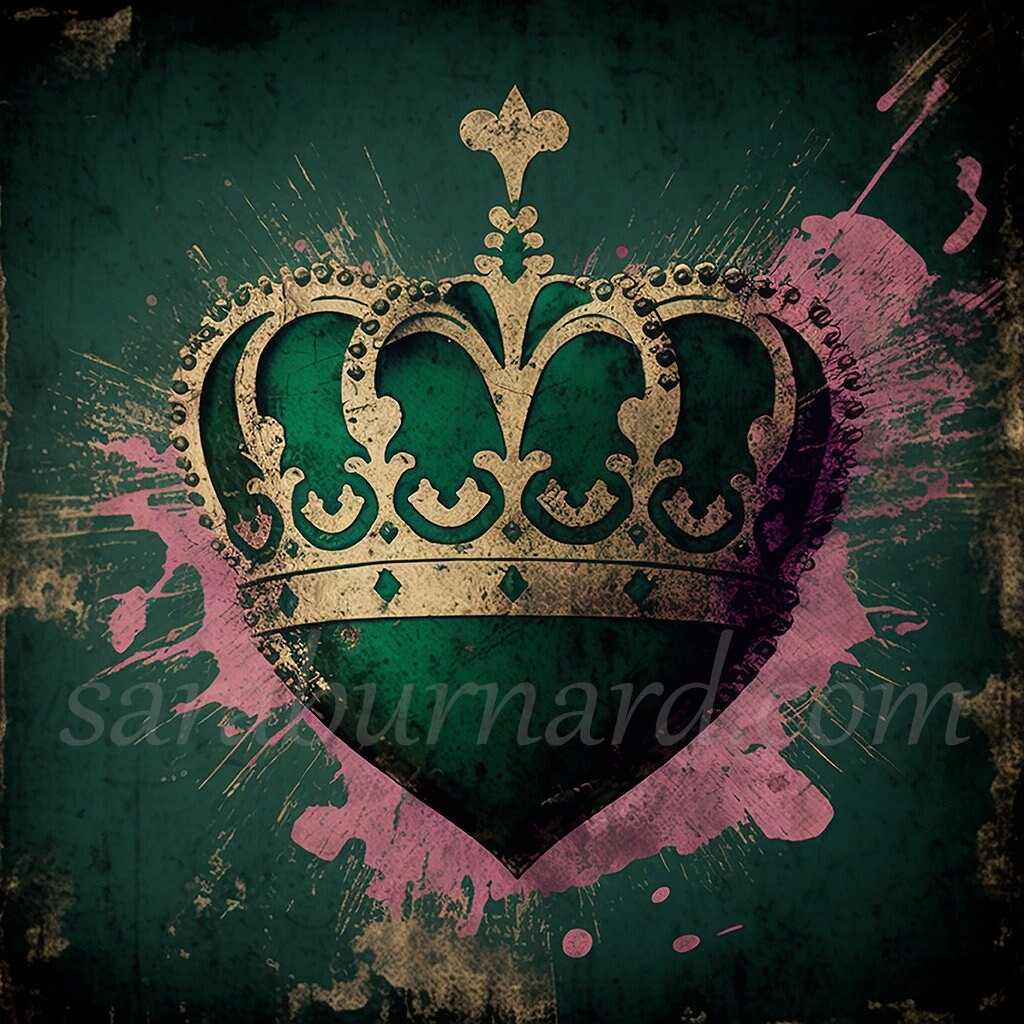 Green Gold Crown Background
