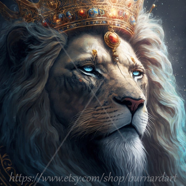 Lion Ai Art Print - Etsy