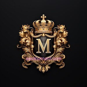 Letter M With Crown PNG & JPG Bundle of 4 Digital Downloads ...
