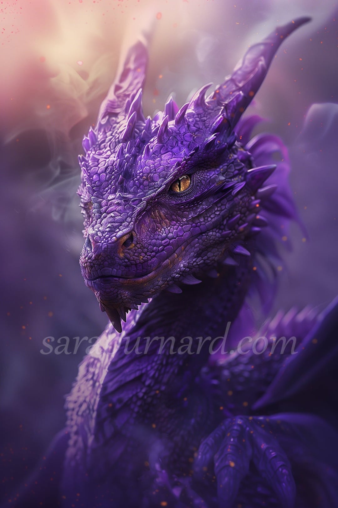 Purple Dragon Digital Download - Mythical Medieval Serpents Dragons ...