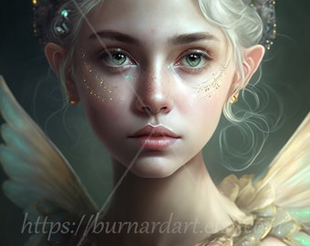 Fairy Girl Digital Download Photo AI Art Print Printable Poster Image Stock Photo PNG B002 - Etsy