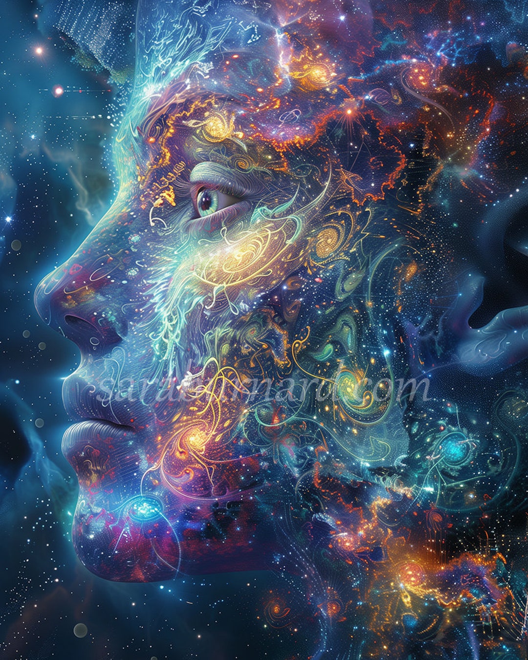 Unified Field Theory Digital Download of Consciousness Electromagnetic Life Force Atman AI Art ...