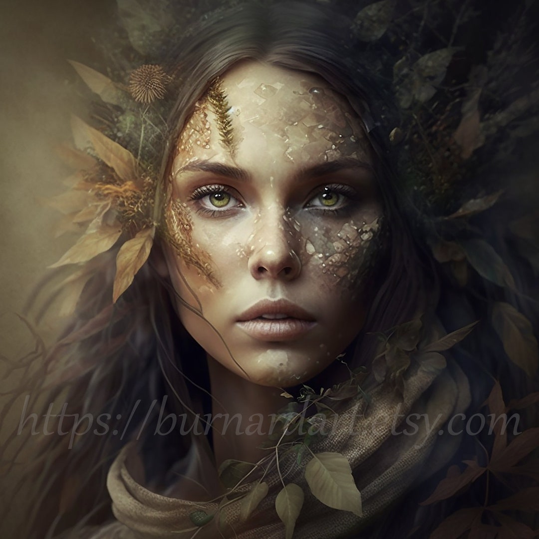 Digital Download - Astrology Zodiac Ethereal Woman With Earth Element ...