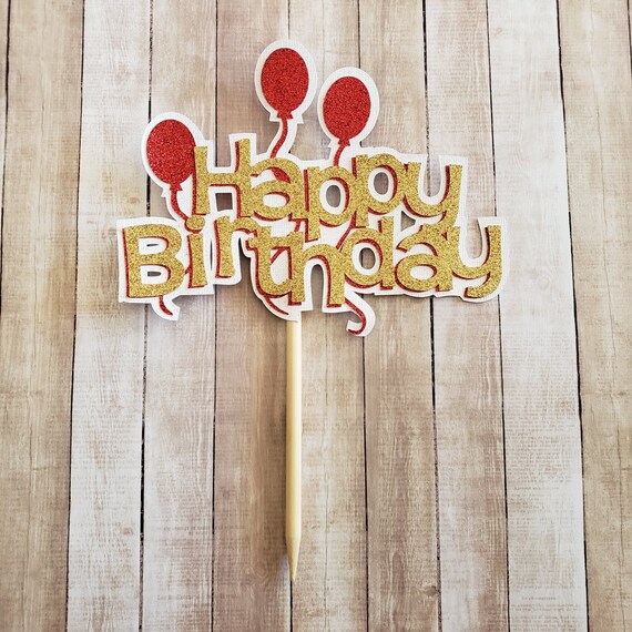 Happy Birthday Topper | Etsy
