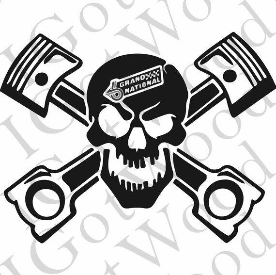 Skull Grand National Decal SVG | Etsy