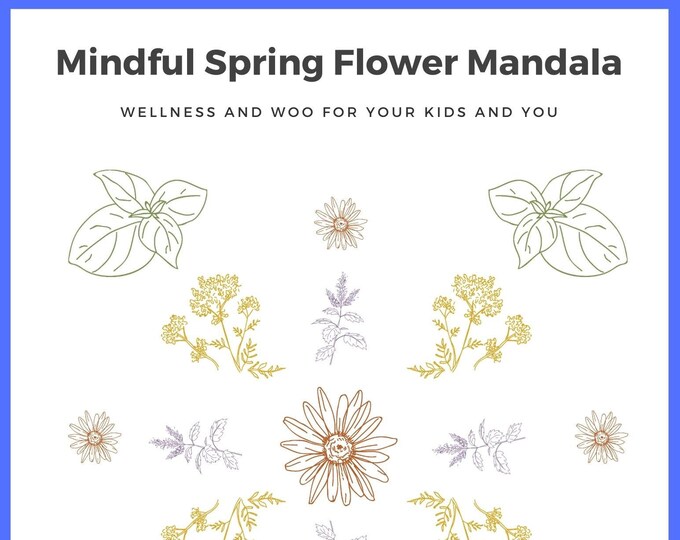 Spring Mindful Flower Mandala family Activity: Digital Download - Etsy