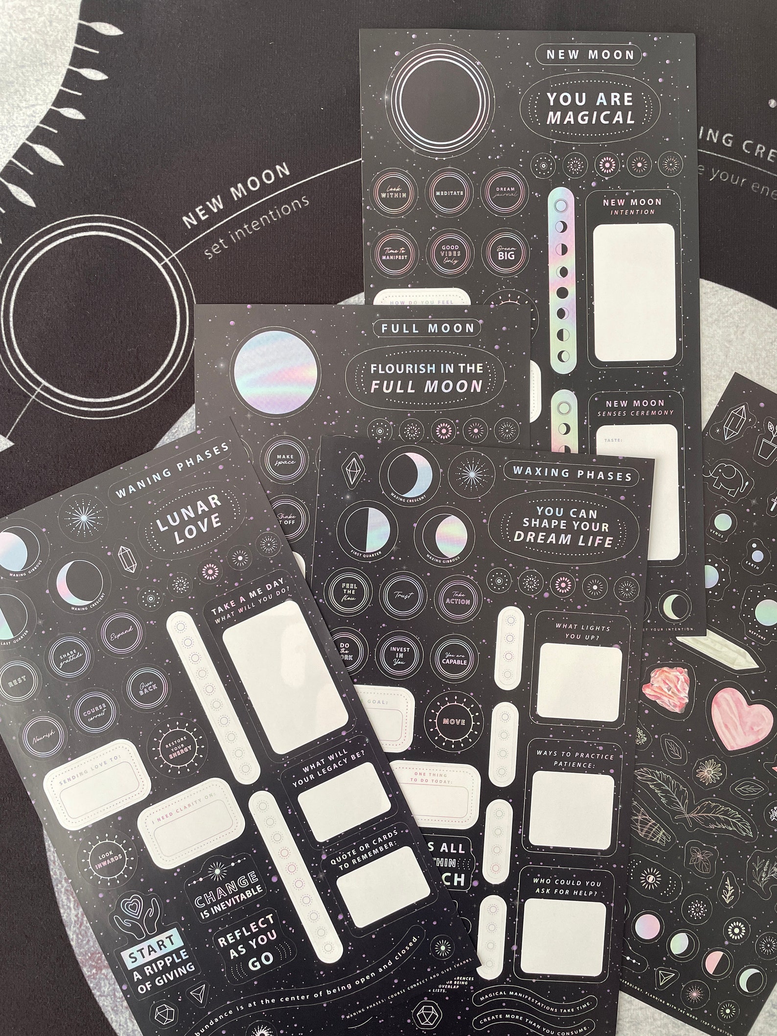 Monthly Moon Planner Sticker Set for Tapping Into the Moon - Etsy
