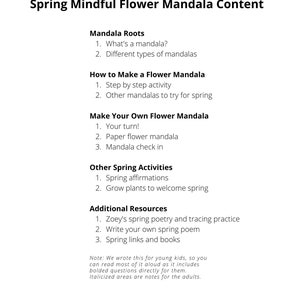 Spring Mindful Flower Mandala (family Activity): Digital Download - Etsy