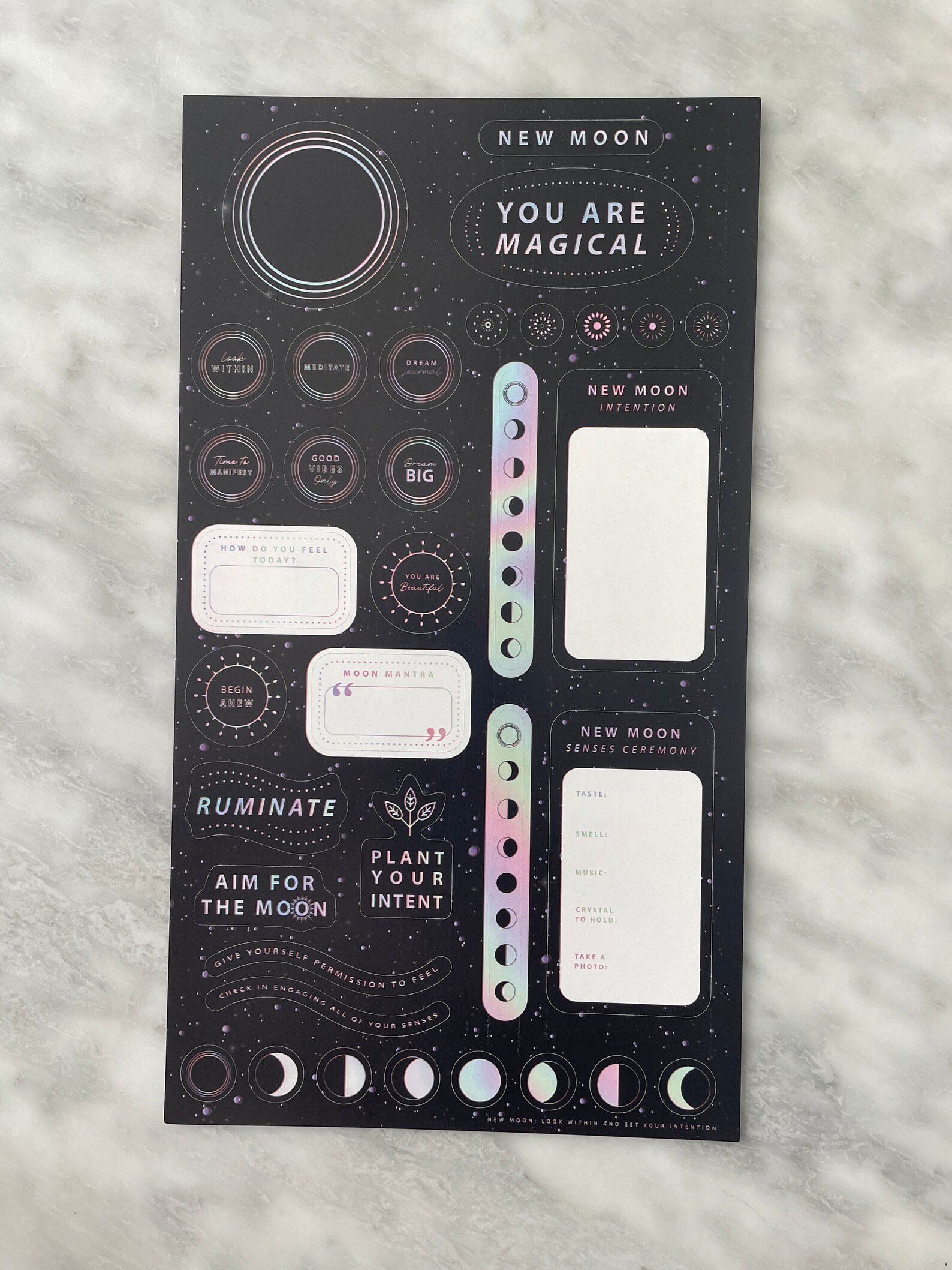 Monthly Moon Planner Sticker Set for Tapping Into the Moon | Etsy
