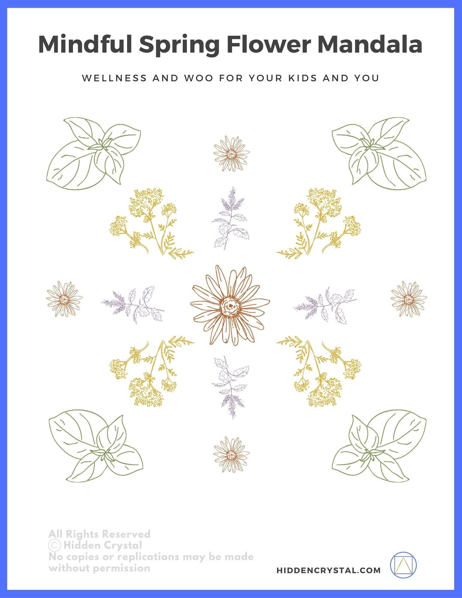 Spring Mindful Flower Mandala family Activity: Digital - Etsy